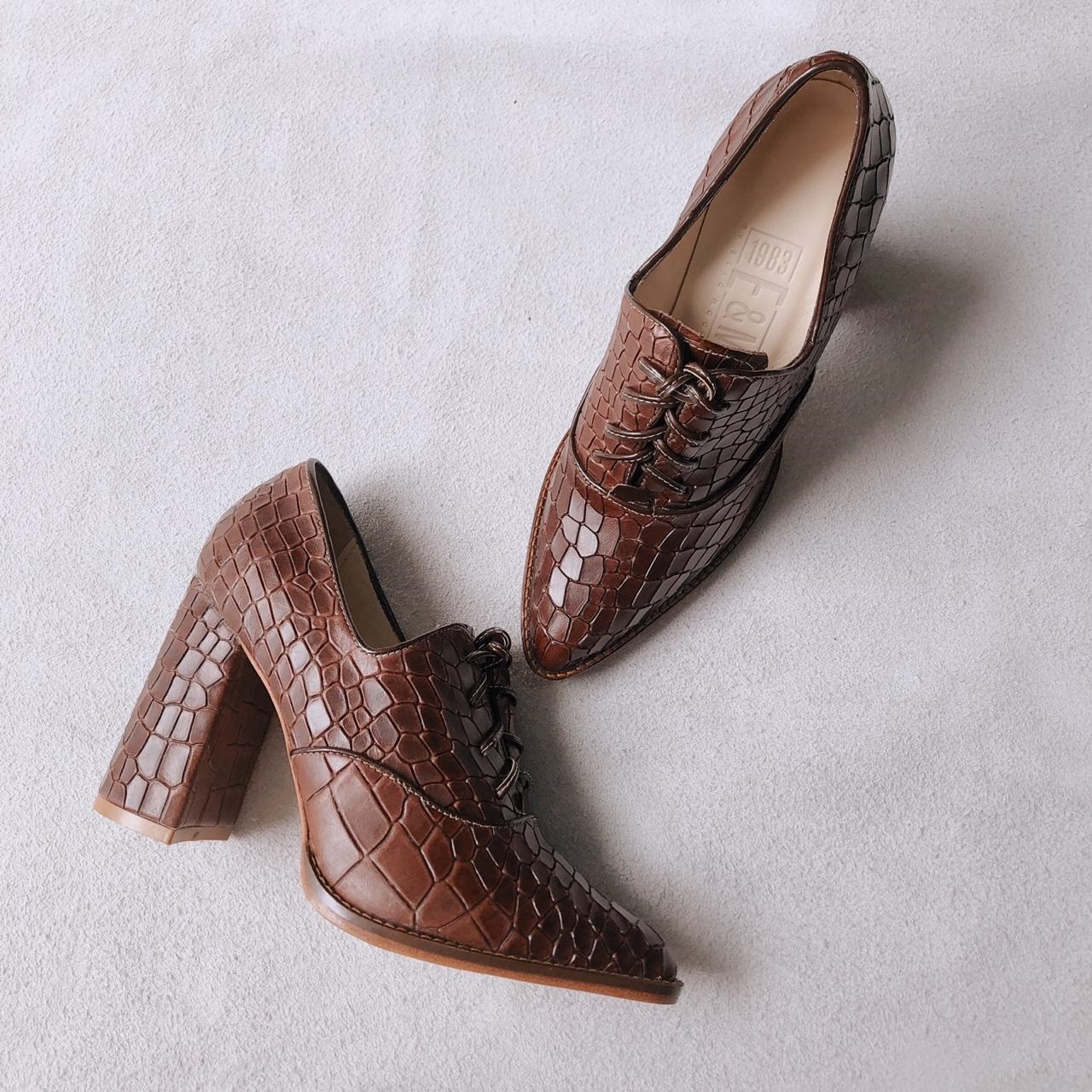 Shuzzos - Botas - BROWN OXFORD HIGH HEEL