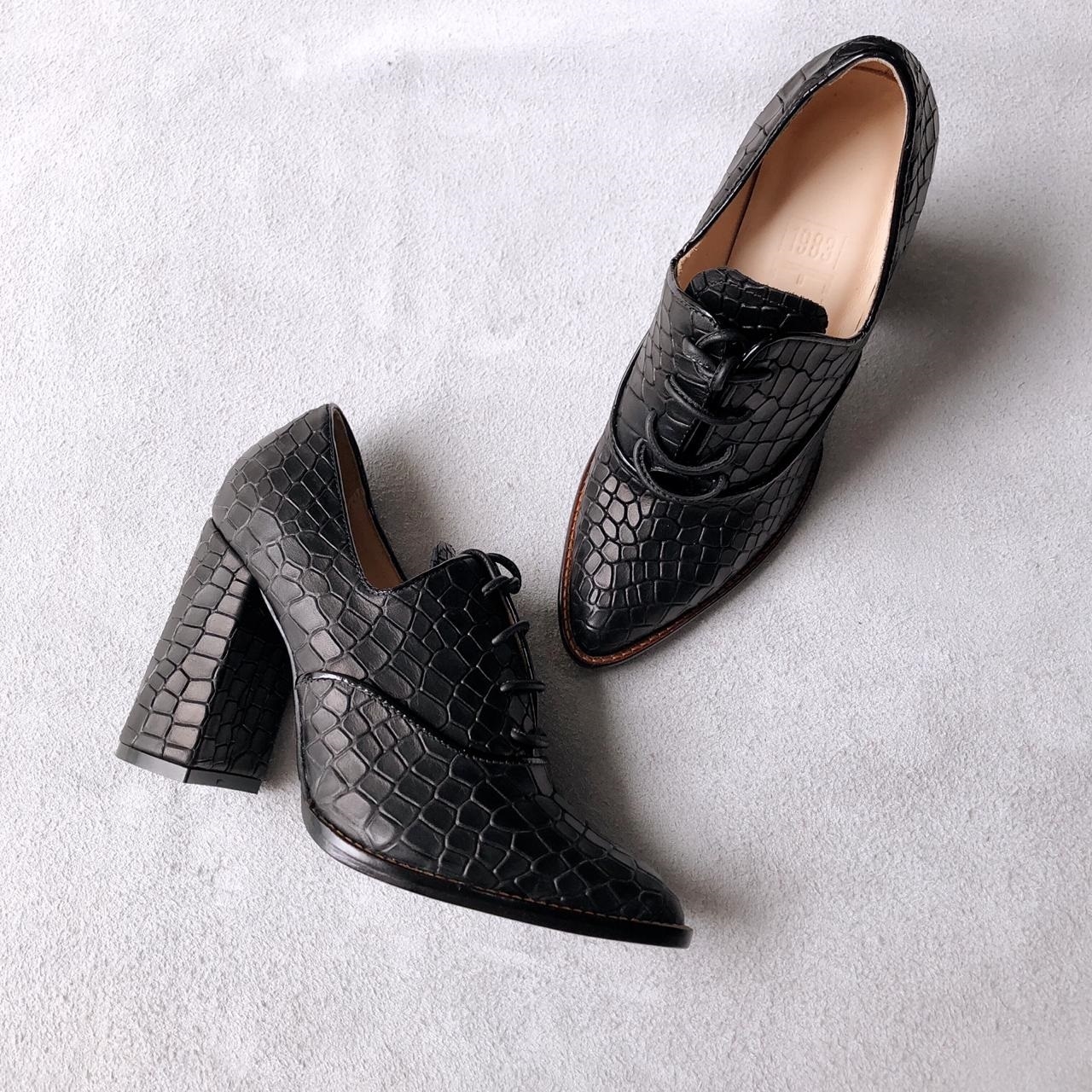 Shuzzos - Botas - BLACK OXFORD HIGH HEEL